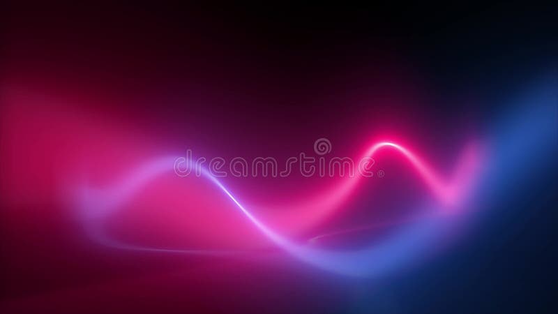 Neon Corridor Stretching To the Horizon, Clear Night Sky without Clouds ...