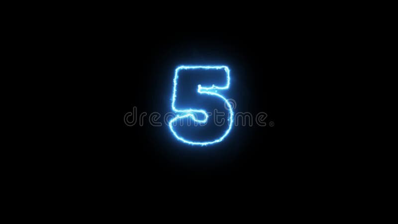 Neon Countdown, Blue Letters, Black Background Stock Footage - Video of ...