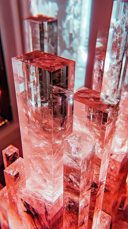 Neon Crystals Emerging from a Vibrant Surface, Creating Stunning ...