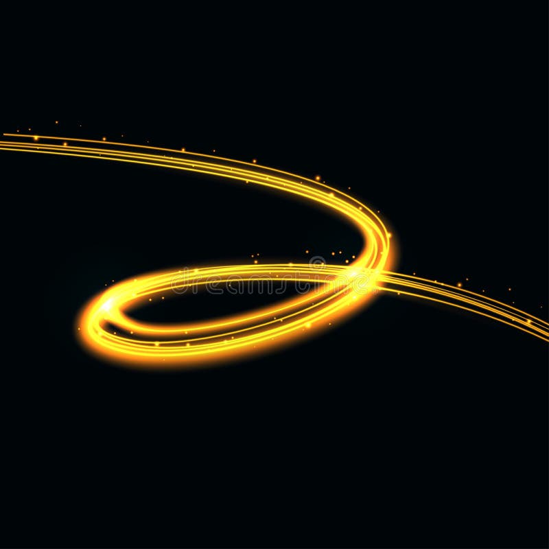 Neon curled golden arc stock illustration. Illustration of luxury ...