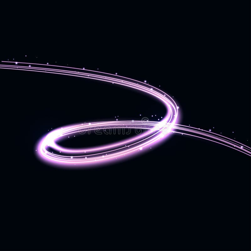 Neon curled pink arc stock illustration. Illustration of line - 114386417