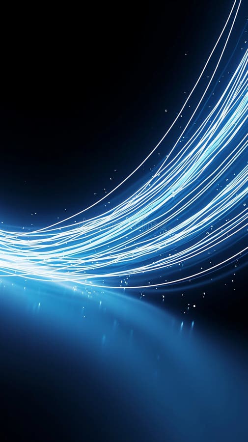 Neon Curve Lines in Fluid Motion Dynamic 3D Rendering Showcases Stock ...