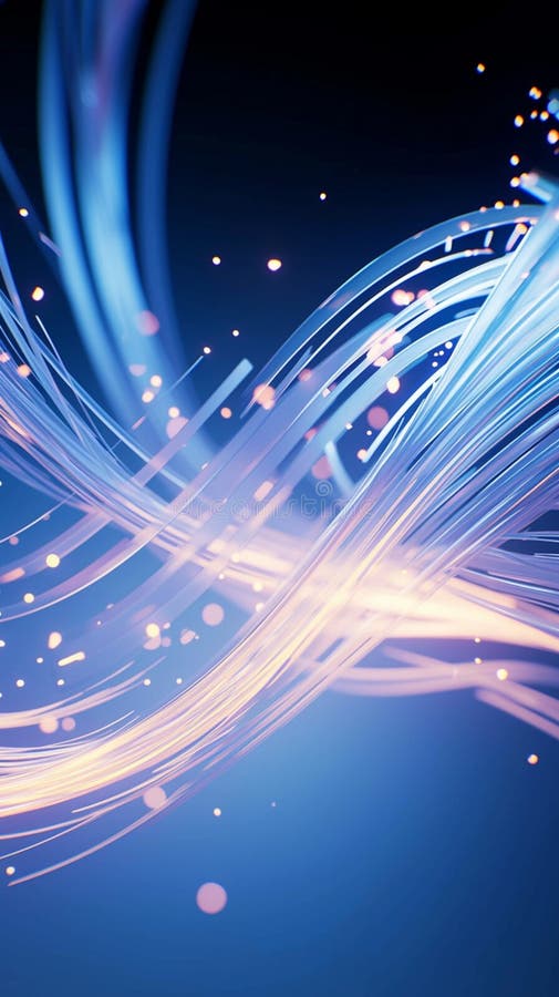 Neon Curve Lines in Fluid Motion Dynamic 3D Rendering Showcases Stock Illustration ...