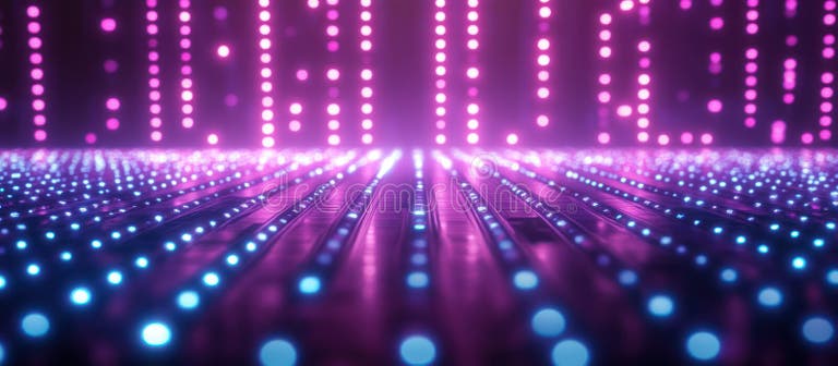 Neon Cyber Grid - Highly Detailed and Dramatic Closeup Image with Copy ...