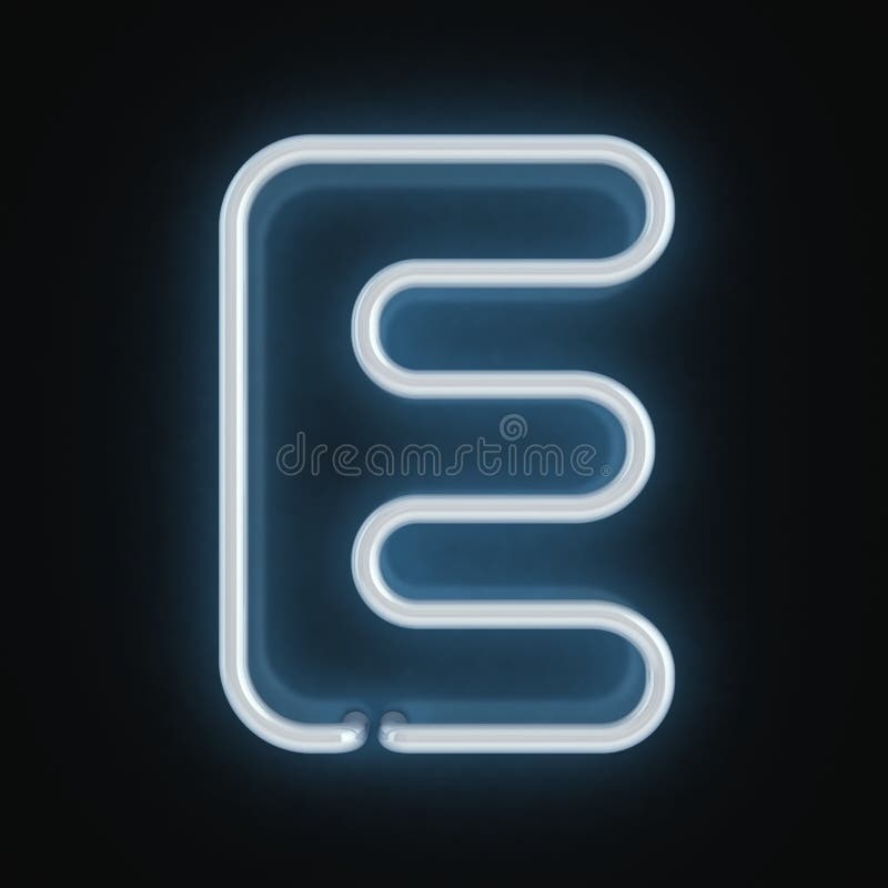 Glowing Neon Letter E Stock Illustrations – 629 Glowing Neon Letter E ...