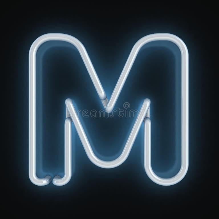Letter M Neon Tube Capital Stock Illustrations – 18 Letter M Neon Tube ...