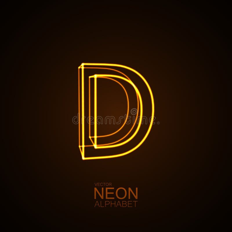 Neon Letter D Stock Illustrations – 562 Neon Letter D Stock ...