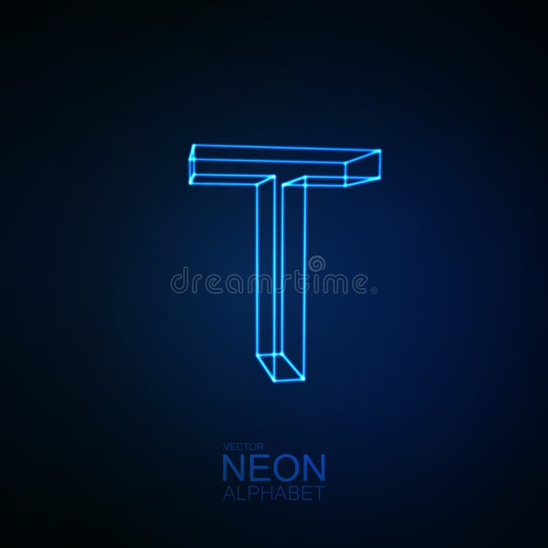 Glowing Neon Letter T Stock Illustrations – 194 Glowing Neon Letter T ...