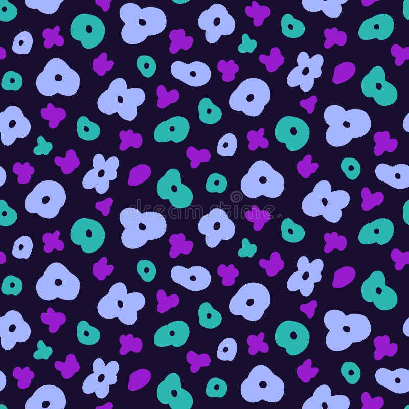 Neon Daisy Flower Vector Seamless Pattern Stock Vector - Illustration ...