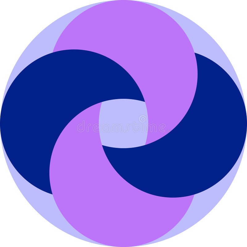 Neon Dark Blue and Purple Interlocking Rectangles Stock Illustration ...