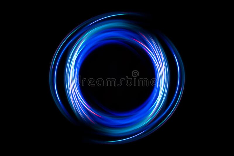 Neon Design Circle Element Lights Glow and Flash Technology Abstract ...