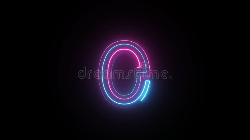 Neon Digit 0 with Alpha Channel, Neon Digits, Digit Zero Stock Footage ...