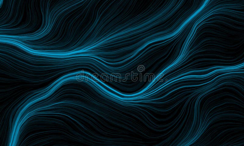 Neon Digital Flow Fields Background Stock Vector - Illustration of ...