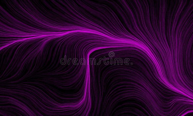 Neon Digital Flow Fields Background Stock Vector - Illustration of ...