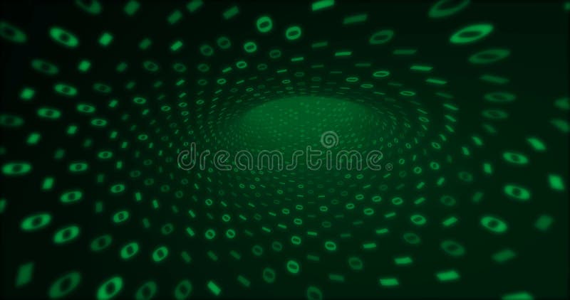 Neon Digital Binary Tunnel. Seamless Loop 4k Background for Network ...
