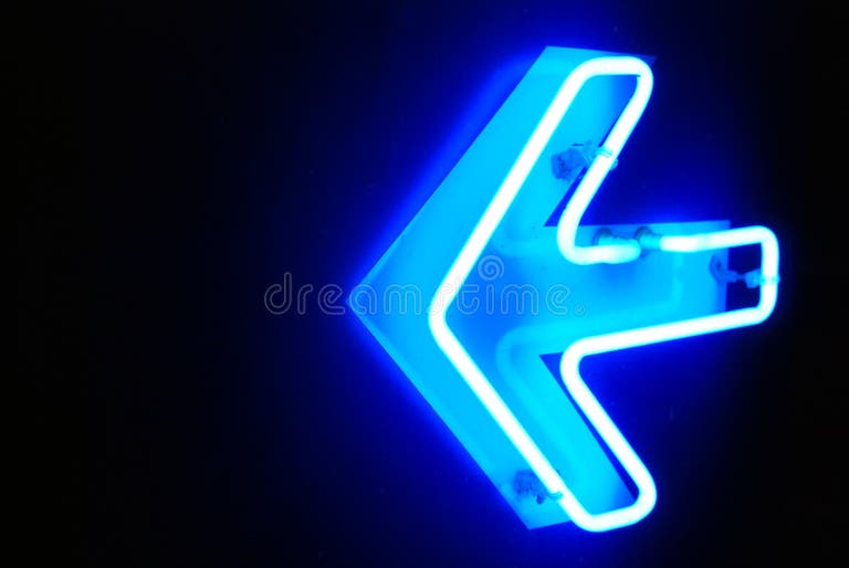 Neon direction stock photo. Image of lighting, indicator - 5282854