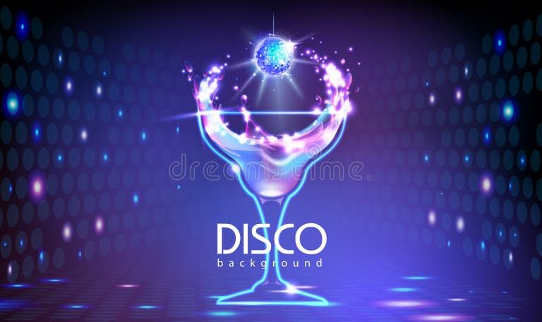 Disco Neon Cocktail Background Stock Illustrations – 1,271 Disco Neon ...
