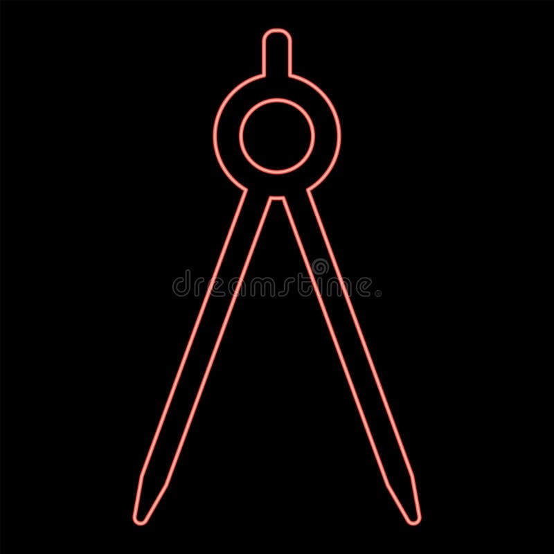 Neon Divider Circulus Circinus Red Color Vector Illustration Image Flat ...