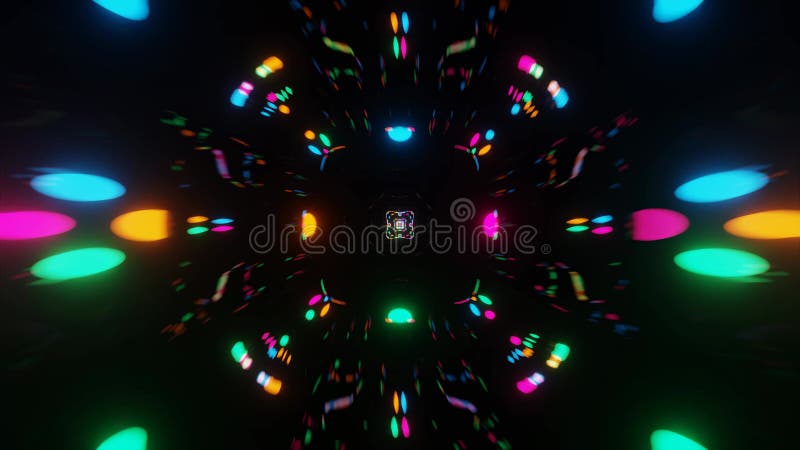 Neon Dot Spin: Electric Vj Loop Animation Stock Video - Video of bright ...