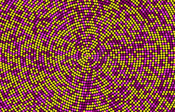 Neon Dots Abstract Background. Radial Dotted Halftone Backdrop. Vector ...