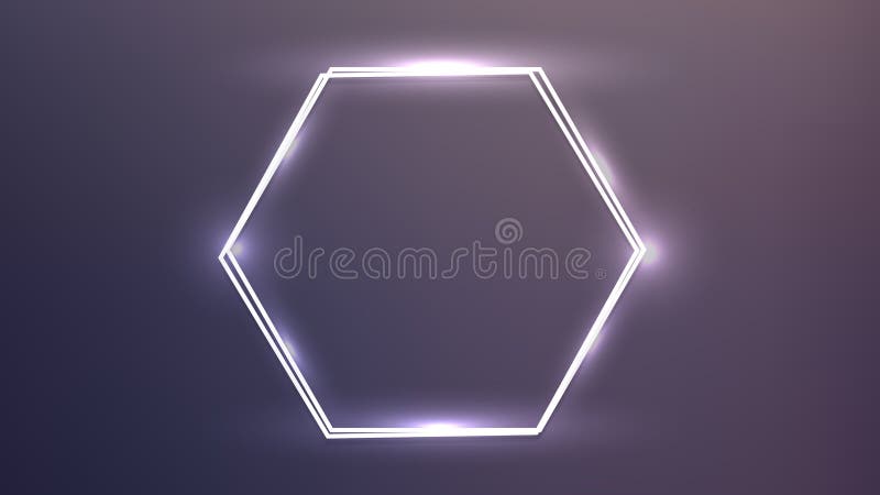 Hexagon Frame Set. Black Vector Collection. Geometric Border Designs ...