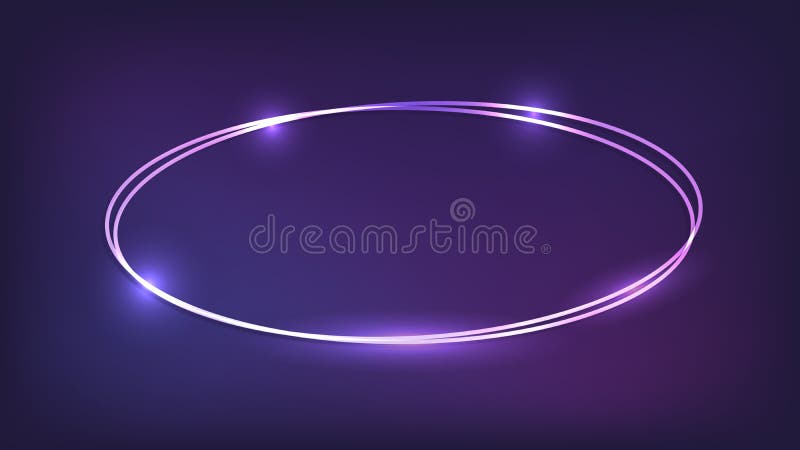 Double Oval Frame with Floral Elements Hand Drawn Raster Illustration ...