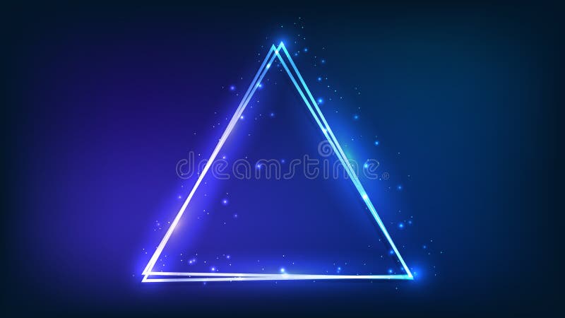 Neon Double Triangular Frame with Shining Effects Stock Vector ... Neon Double Triangular Frame with Shining Effects Stock Vector ...