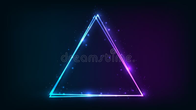 Neon Double Triangular Frame with Shining Effects Stock Vector ... Neon Double Triangular Frame with Shining Effects Stock Vector ...
