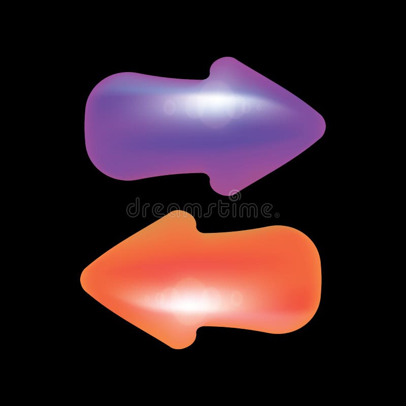 Neon Download Progress, Loading Bar and Arrow Set Stock Vector ...