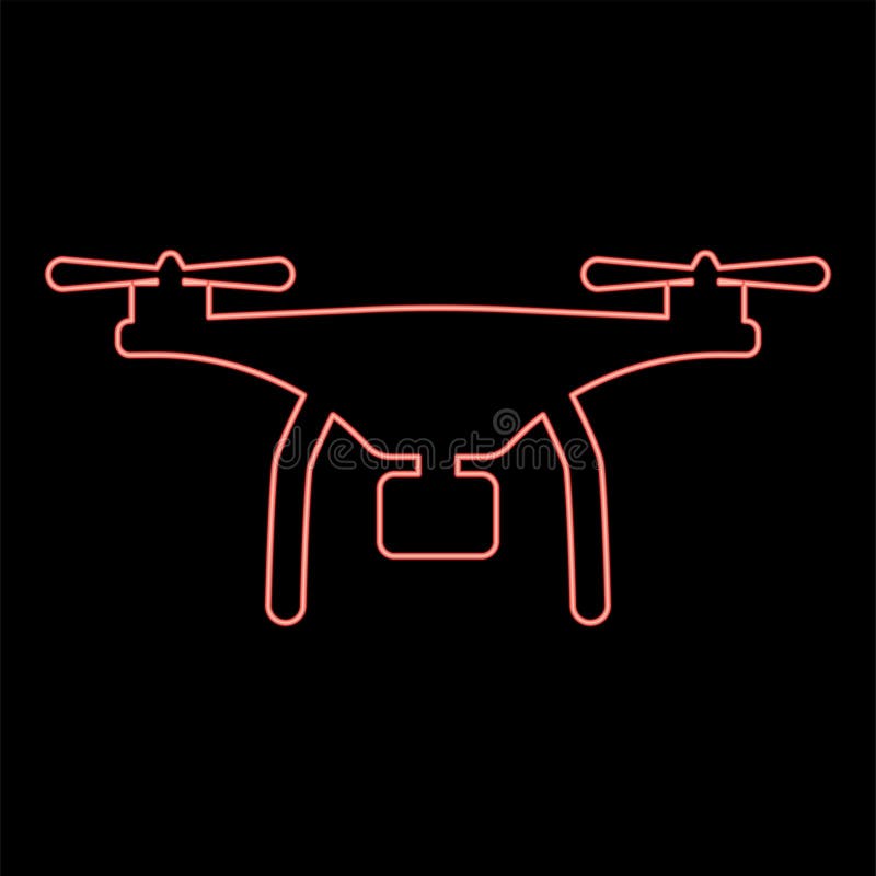 Neon Camera Photo Red Color Vector Illustration Image Flat Style Stock ...