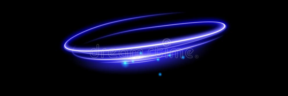 Neon Eclipse Glowing Blue Rings. Celestial Blue. Neon Circle Glow. Blue Neon Light Rings ...
