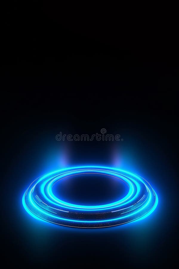 Neon Ellipse Background. Glowing Ellipse Background Stock Illustration ...