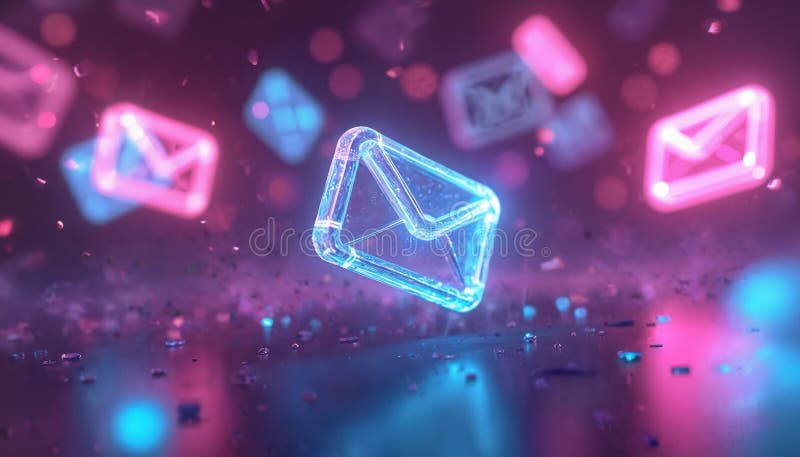 Glowing Envelope Symbols Stock Illustrations – 256 Glowing Envelope ...
