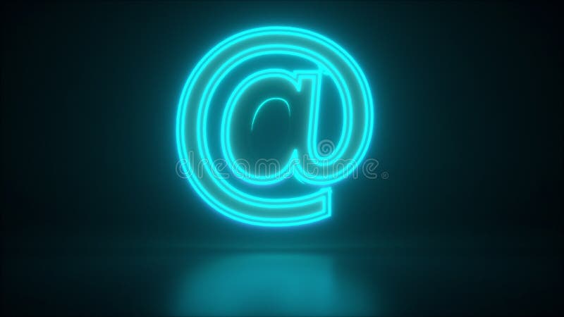 Neon Email Notification Concept with Hands. New Email. Vector ...