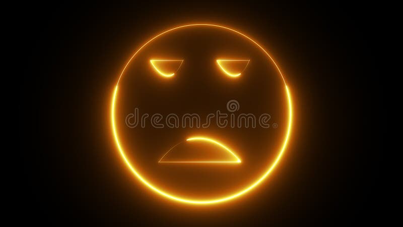 Neon emoji face stock footage. Video of icon, energy - 265283084