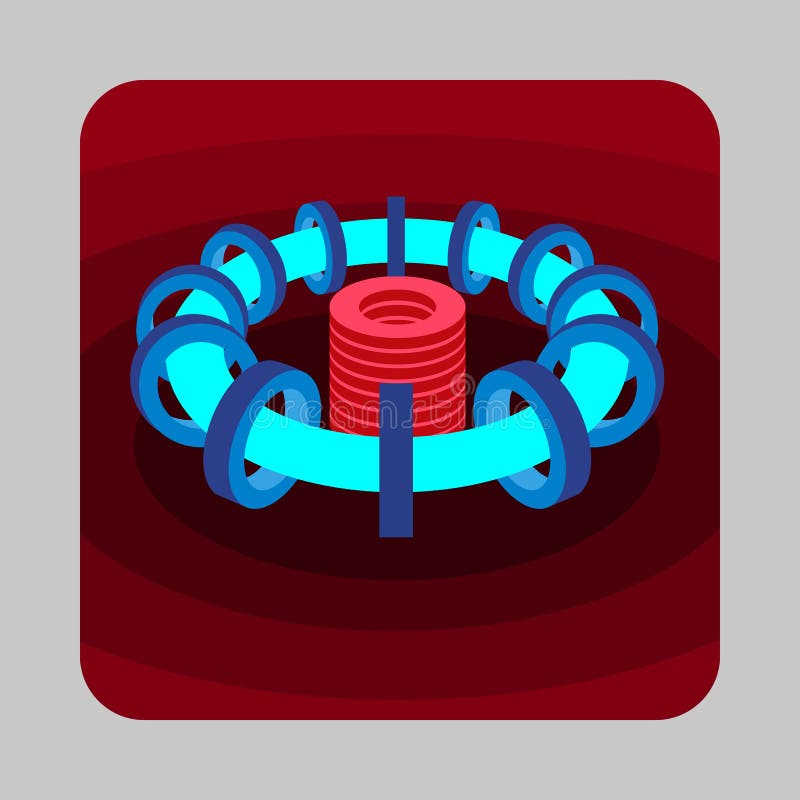 Neon Energy Concept Background, Cartoon Style Stock Vector ...