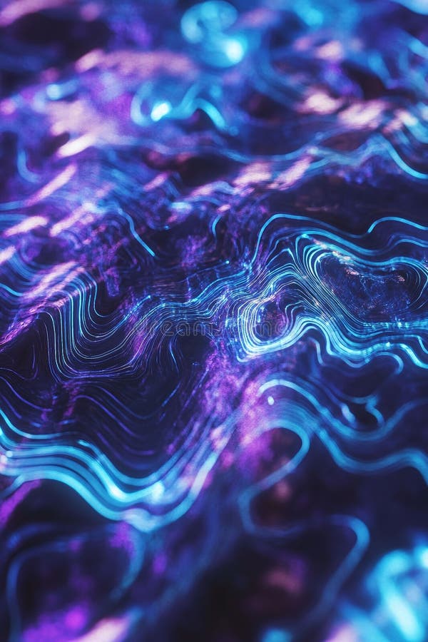 Neon Energy Field with Magnetic Interference Patterns Stock ...