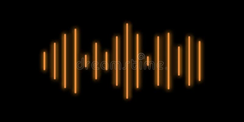 Neon Equalizer Background Light Orange Illustration. Element of Neon ...