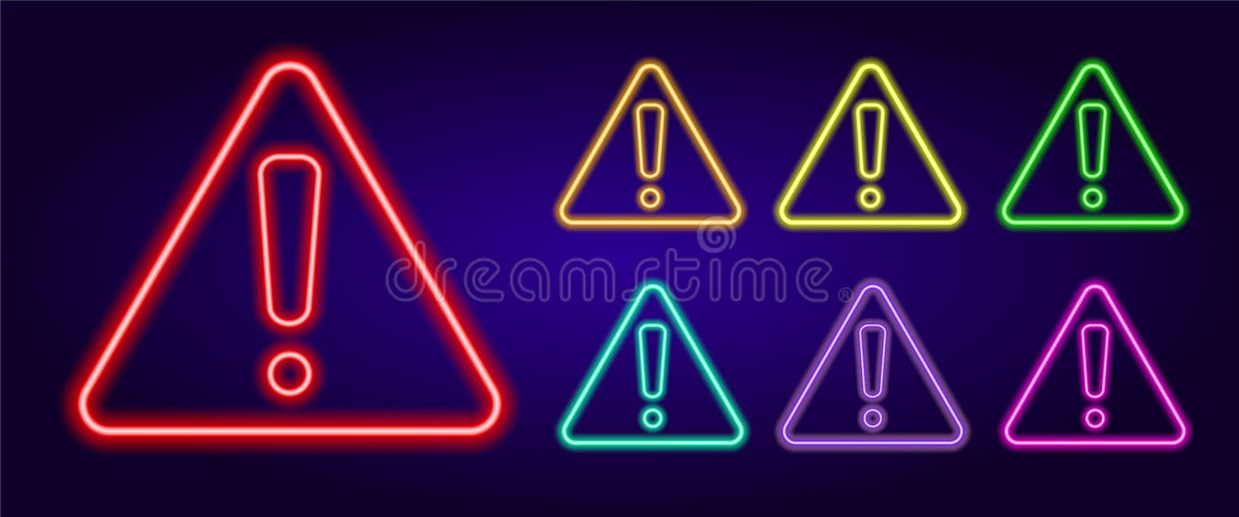 Caution Triangle Neon Stock Illustrations – 1,219 Caution Triangle Neon ...