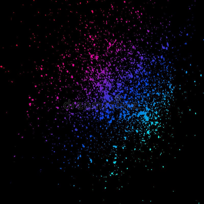 Neon Explosion Paint Splatter Artistic Template Stock Illustrations ...