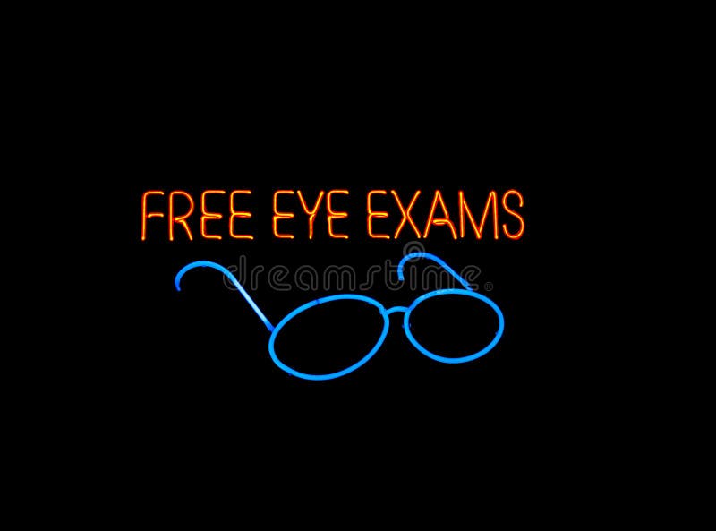 Neon Eyeglasses Sign stock photo. Image of frames, services - 12515268