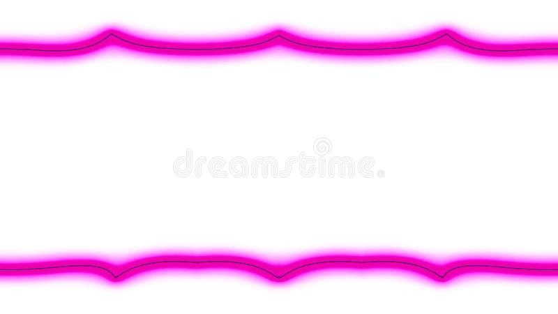 Neon Fading and Fading Glowing Hot Pink Perpendicular Horizontal Long ...