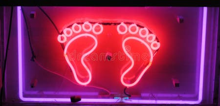Neon Feet stock photo. Image of reflexology, toes, parlor - 20134962