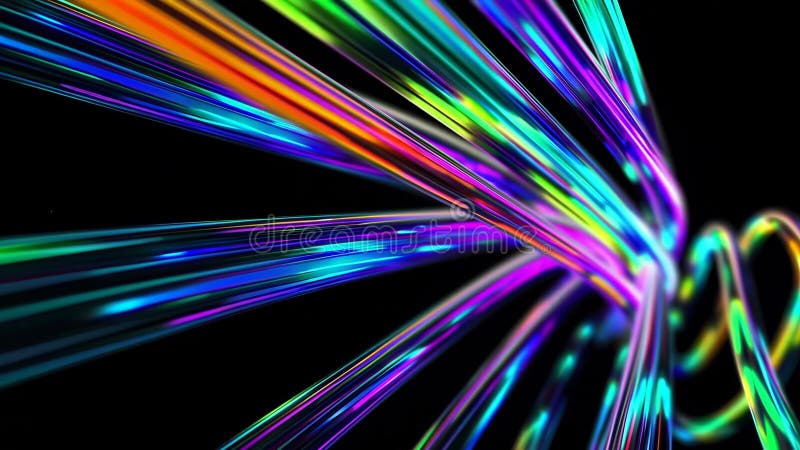 Neon Fiber Optic Lights Creating Dynamic Patterns Stock Video - Video ...