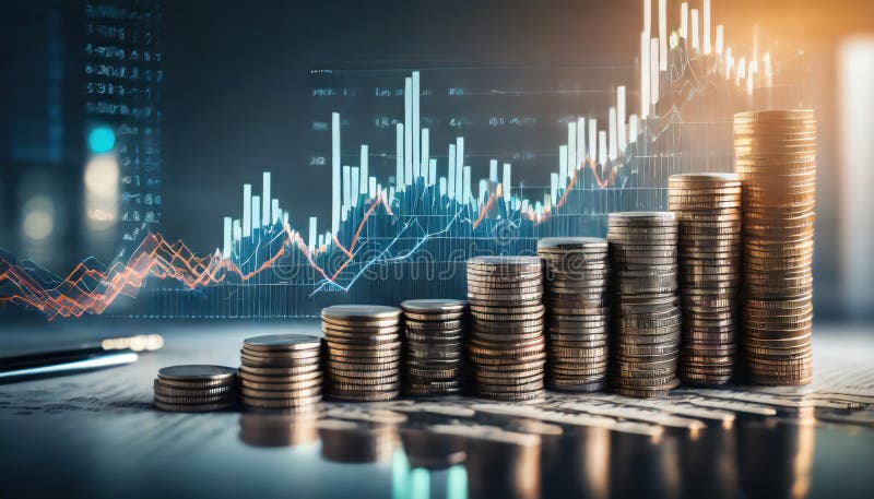 Neon Financial Graph , Business Graph and Financial Wallpaper Stock ...