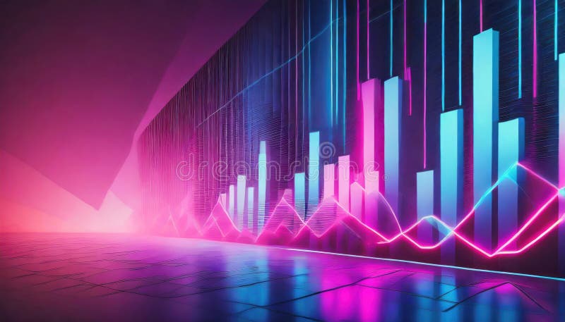 Neon Financial Graph , Business Graph and Financial Wallpaper Stock ...