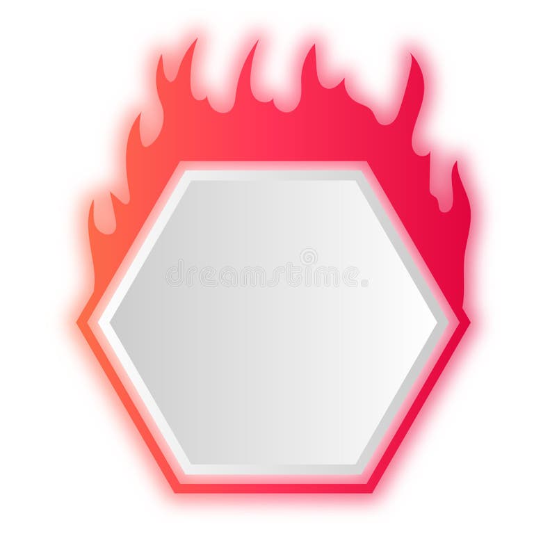 Neon Fire Frame stock vector. Illustration of frame - 329082956