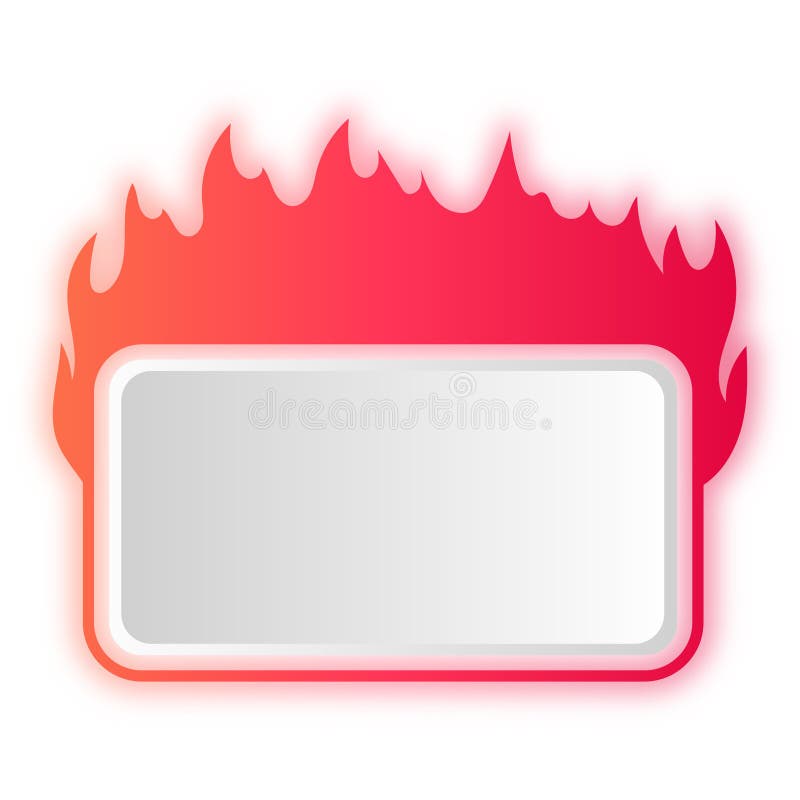 Neon Fire Frame stock vector. Illustration of frame - 329082961