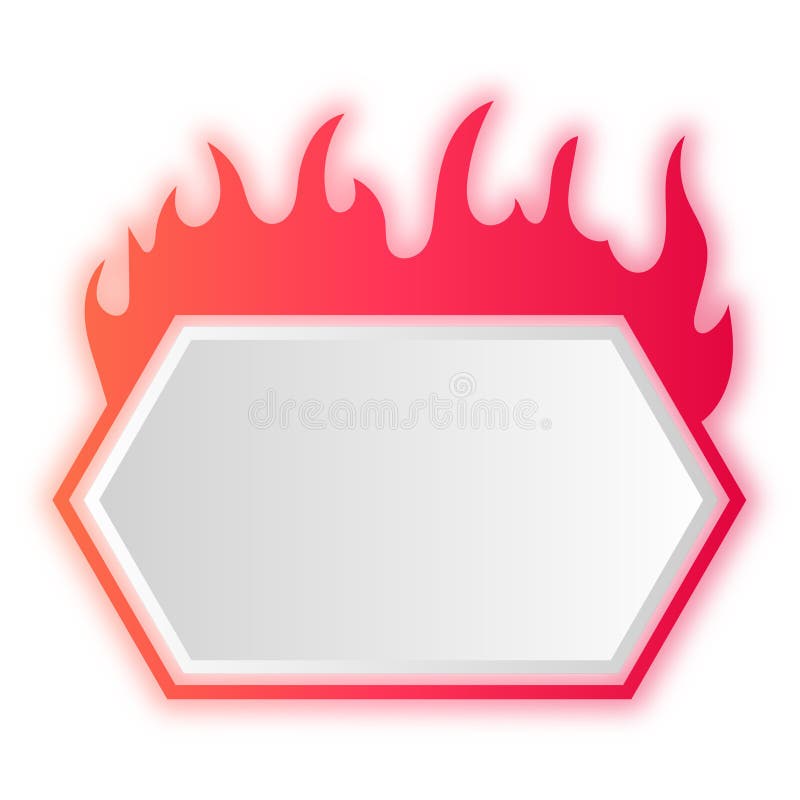 Neon Fire Frame stock vector. Illustration of flare - 329082964