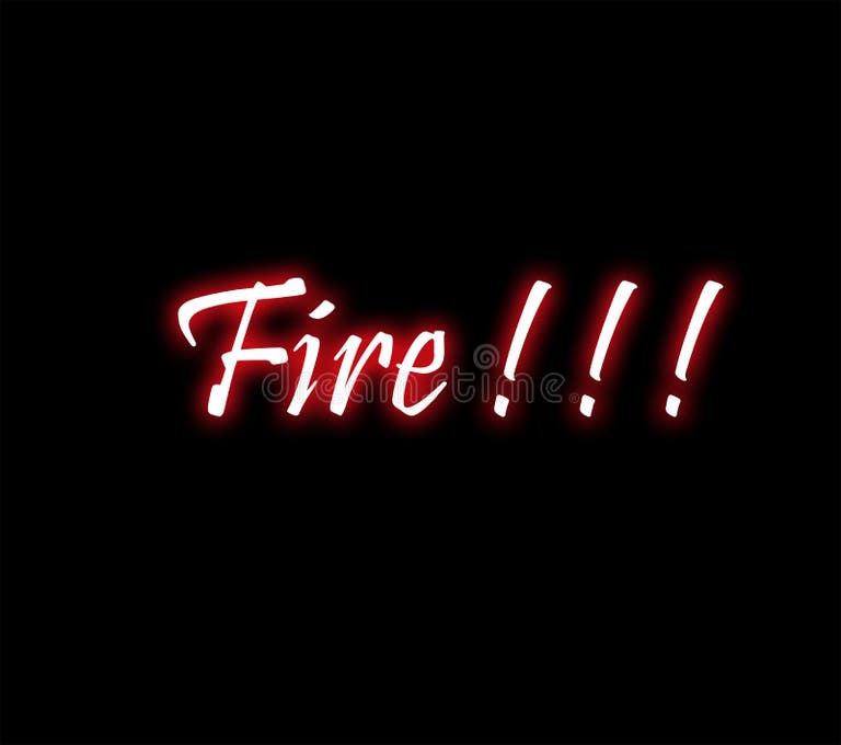 Exciting Glowing Red Neon Fire Sign Stock Illustrations – 1 Exciting ...